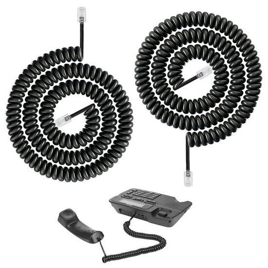 Cable Telephonique,2 Pcs Cable Telephone Fixe, Rj9 Possibilité De ...
