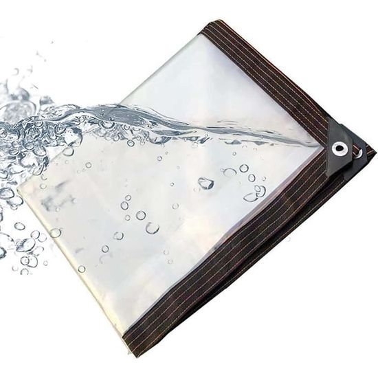 Bache Impermeable avec Oeillet 2x2m, Bache Transparente en PE, Bache de ...