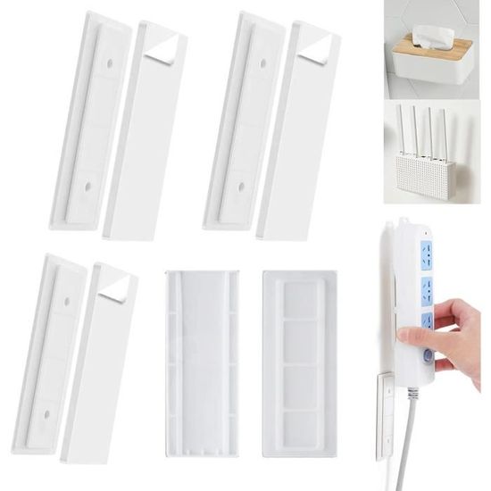 4 Supports Autocollants Pour Multiprises, Support Mural Pour ...