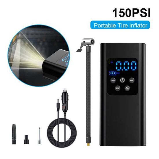 Compresseur d'air électrique - MARQUE - Modèle - 6000 mAh - LCD - 150 PSI - Cdiscount Auto