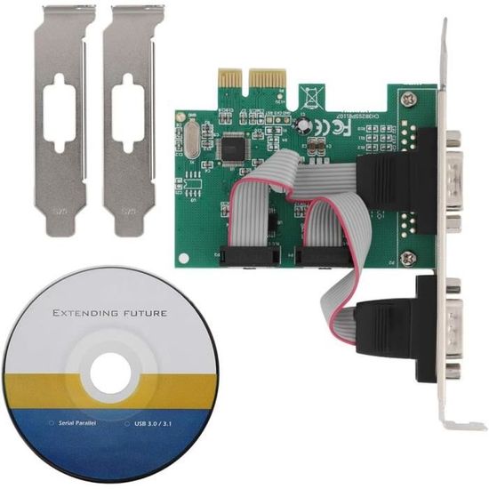 Carte Pci Express, 2 Ports Rs-232 Port Série Com Vers Pci-E Pci Express Card Network Server ...