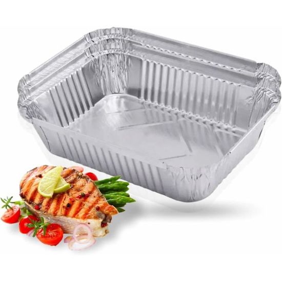 Lot De 2 Plateaux À Rôtir Jetables En Aluminium Pour Cuisine, Buffet ...