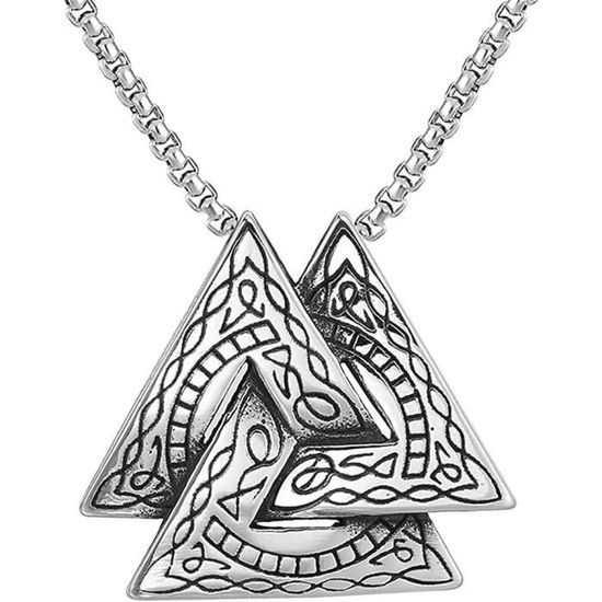Symbole Viking Odin Symbole Valknut Pendentif Collier For Hommes ...