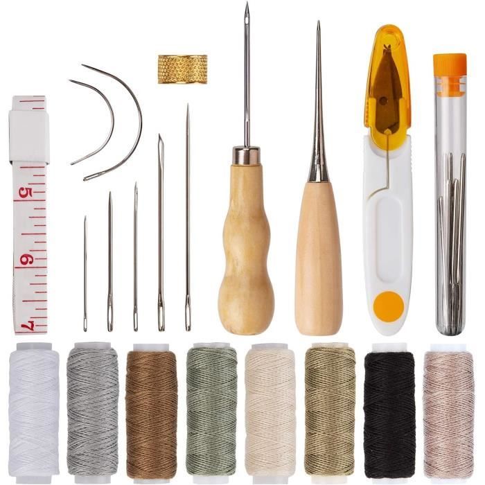 29 pièces Outil Cuir Aiguilles à Coudre pour Réparation de Cuir pour ...