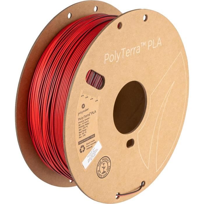 Polyterra PLA Dual Color - 1.75mm - 1kg - Shadow Red (Black-Red).[Y811 ...