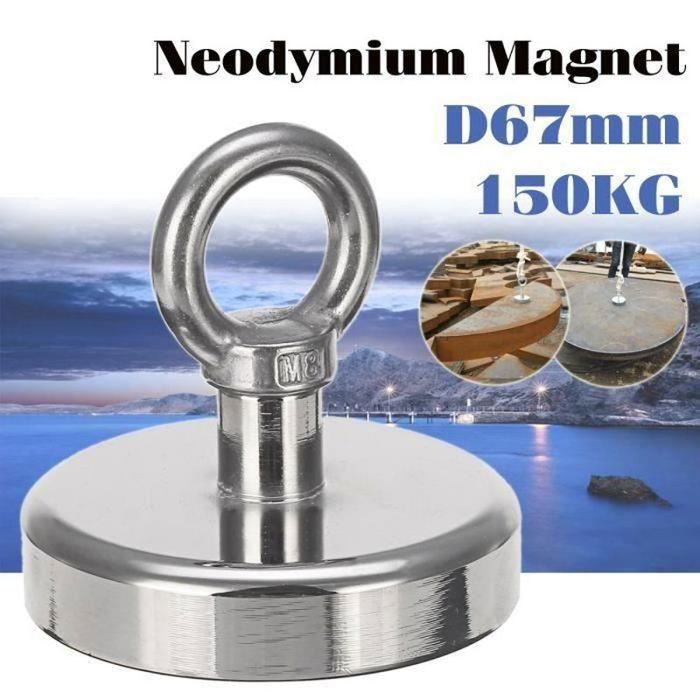 AIMANTS - MAGNETS Ywei M8 67mm Aimant Néodyme NdFeB Détection Salvage ...
