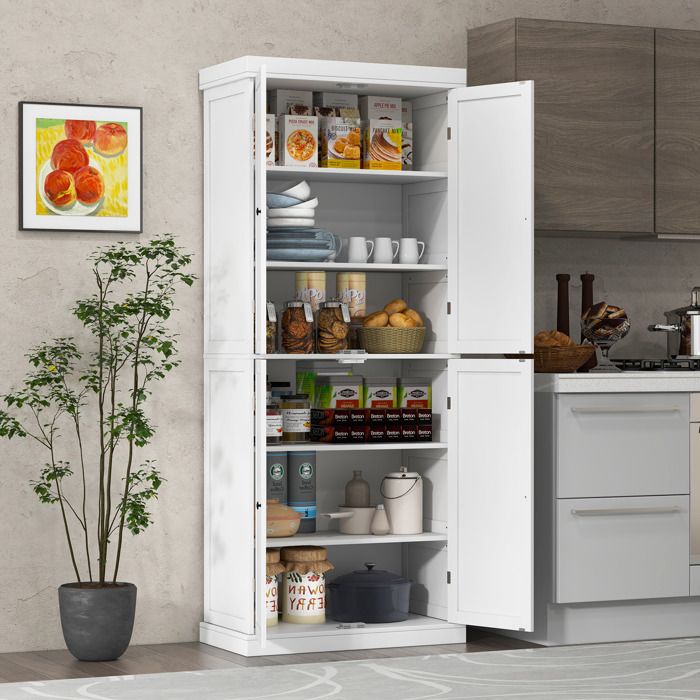 GIANTEX Buffet de Cuisine, Armoire de rangement Haute à 6 Niveaux, 2 ...