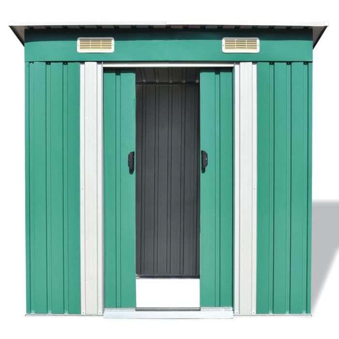 Abri de jardin Métal Vert-AKO7370392785360 - Cdiscount Jardin