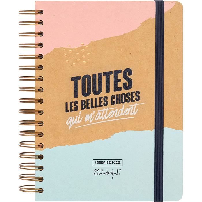 Agenda classique 2021-2022 Journalier - Toutes les belles choses qui m ...