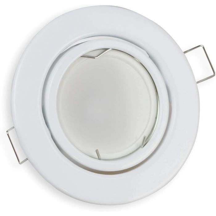 Spot Encastré Led Blanc Rond 6 5 Watts Blanc Froid 230v Super Plat