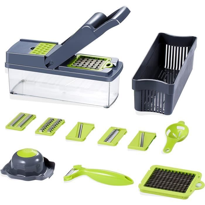 Trancheuse À Légumes, En Acier Inoxydable, 14 En 1, Trancheuse À ...
