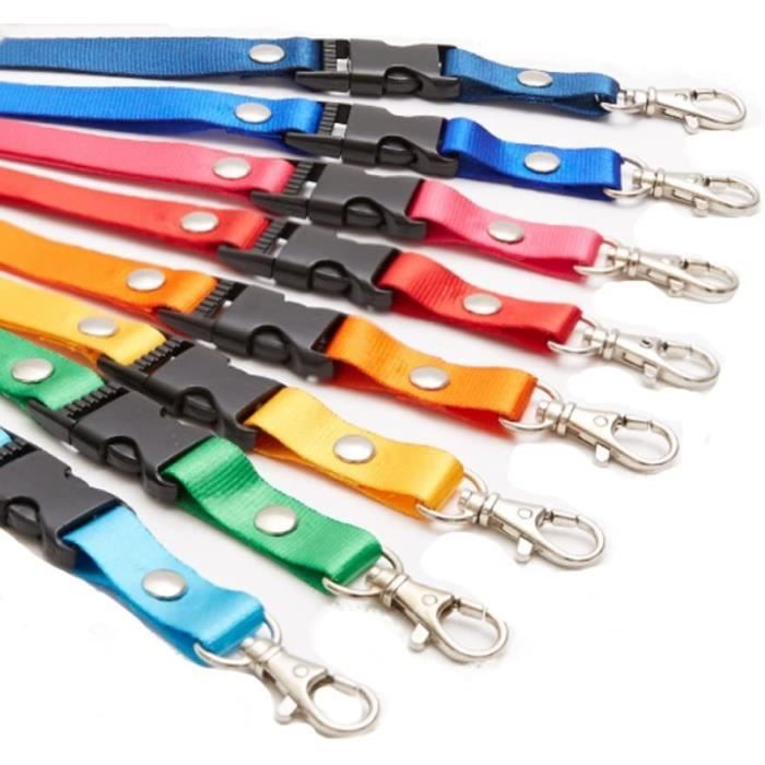 6pcs Crochet en Métal à clip Carte d'identité Badge-Pass Sangle Cou ...