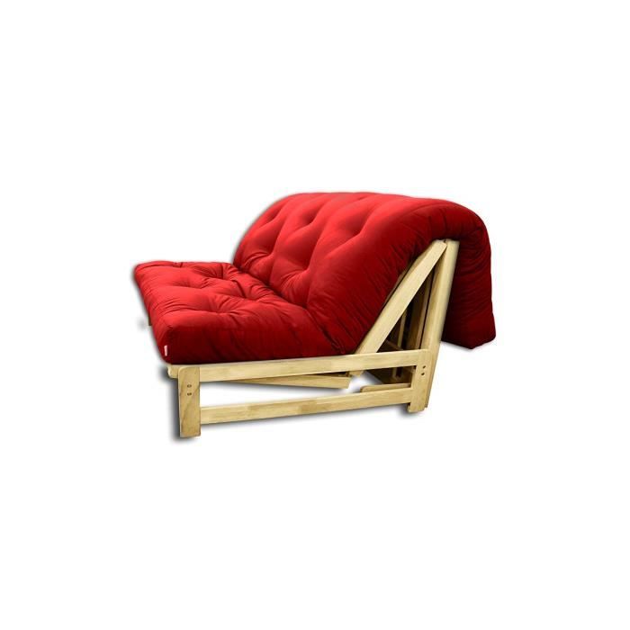 Canapé lit A-Frame, futon rouge, 140x105x30 cm - Cdiscount Maison