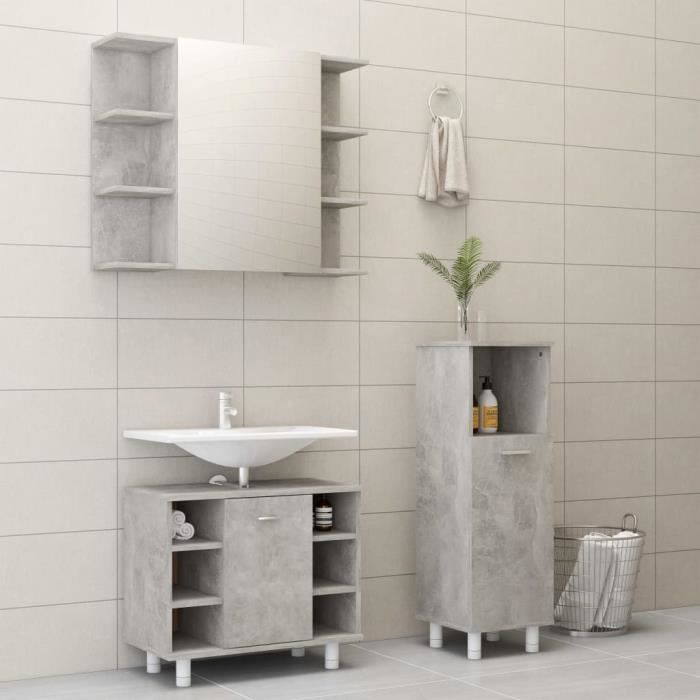 Bingo® Ensemble Meuble de salle de bain 3 pcs - Mobilier de salle de ...