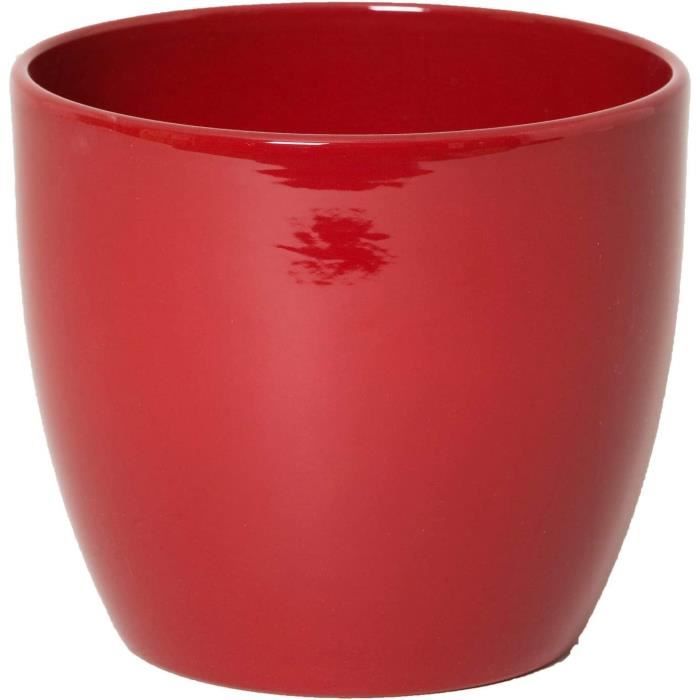 Inna-Glas Petit Pot De Fleurs, Céramique, Rouge Vin, 9,8Cm, Ø12Cm Pot ...