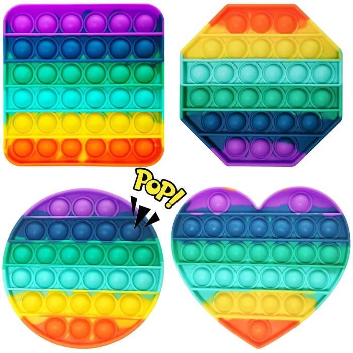 Pop it Fidget ToysFidjetoys Toy Anti StressPush and Pop Bubble Sensory ...