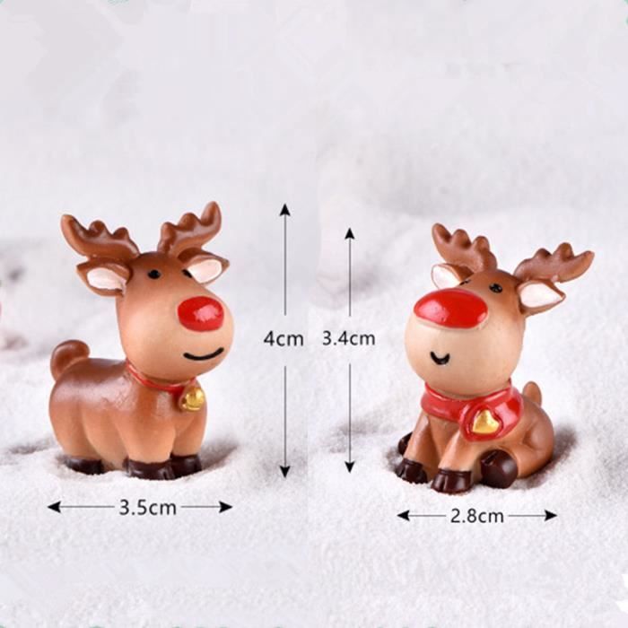 Statue deco,Figurines de Couple de Mini bonhomme de neige,2 pièces-lot ...