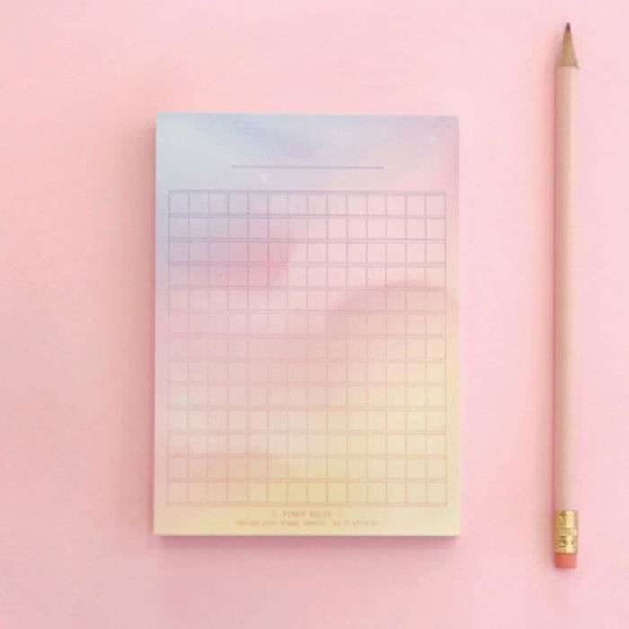 04-Xingguang - Bloc notes arc en ciel dégradé coloré, 100 feuilles ...