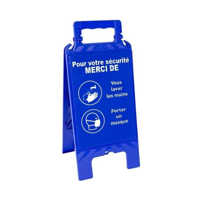 Chevalet signalisation lavage des mains et port du masque 600 x 275mm - EG 0075 - CLAS ...