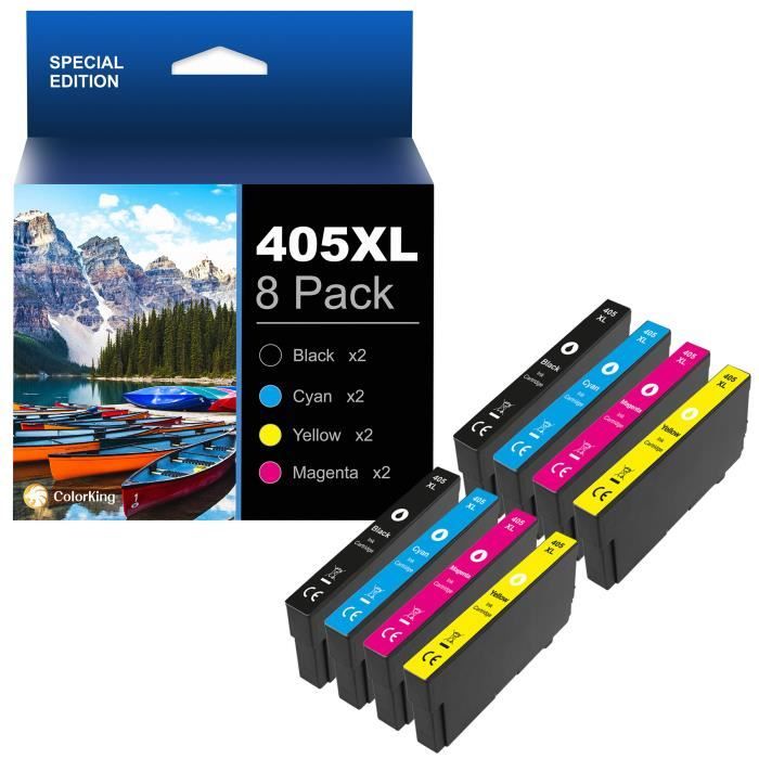 COLORKING 405XL 8 Cartouches d'encre Compatible pour Epson 405 405XL ...
