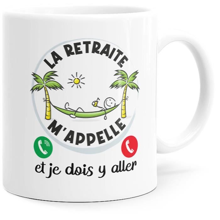 Mug Humour Retraite Tasse Message Drôle Collègue. Idée Cadeau Original ...