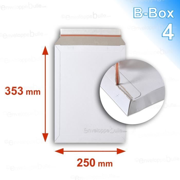 Lot de 5 Enveloppes carton B-Box 4 BLANC format 250x353 mm - Cdiscount ...