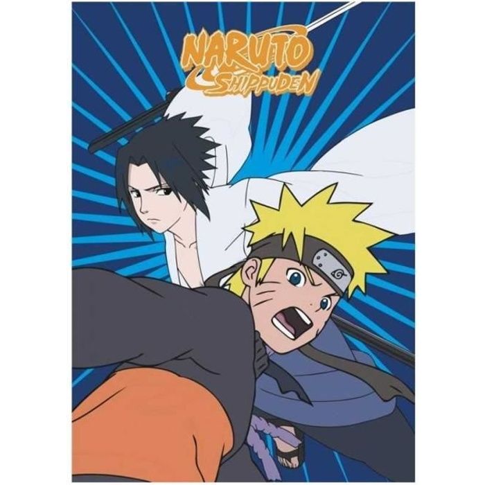 Couverture plaid polaire Naruto 140 x 100 cm ado manga animé Sasuke ...
