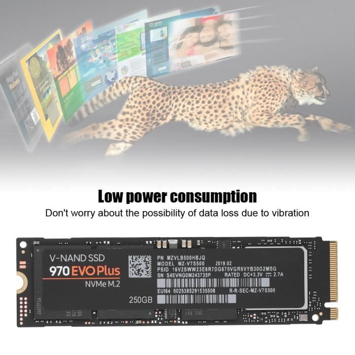 Disque SSD M.2 Disque SSD interne 970 Evo Plus NVMe M.2 2280 V NAND SSD ...