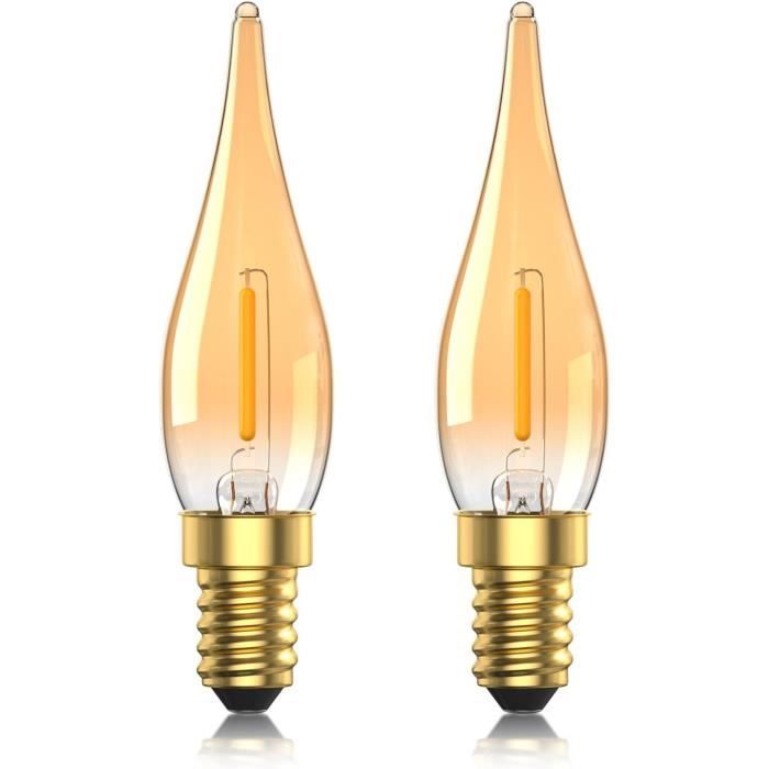 Mini Veilleuse Led 0.7W, Ampoule À Filament Led C22T E14 Edison Candle ...