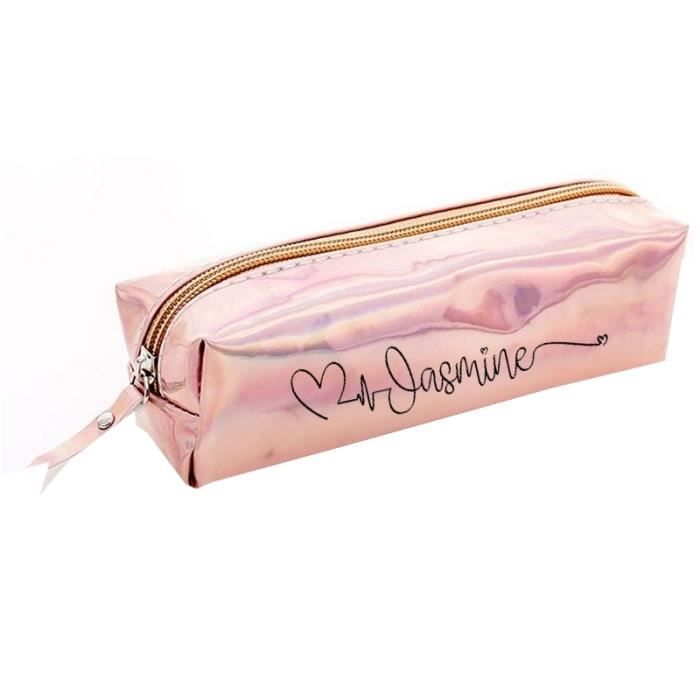 Trousse rose gold ecole crayon maquillage personnalisee prenom 15 Rose ...