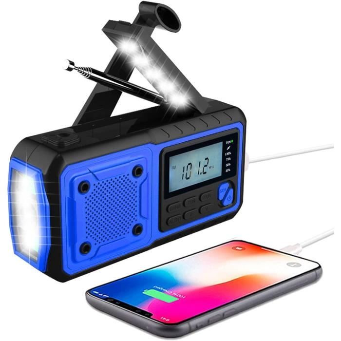 Radio Portable Rechargeable 4000Mah Radio Poste Radio D'Urgence Météo ...
