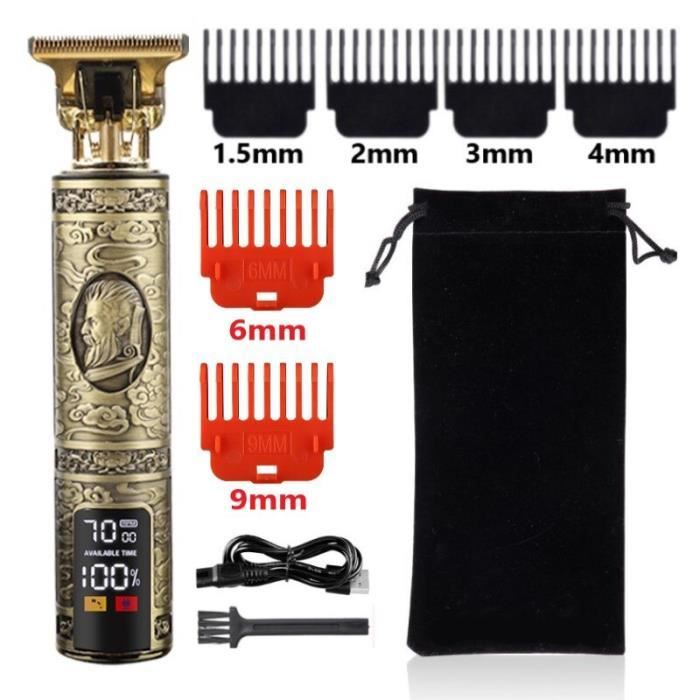 TONDEUSE A BARBE,Man LCD--Tondeuse électrique T9 pour hommes, Rechargeable par USB, rasoir ...