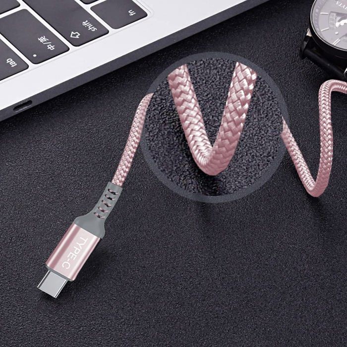 Rose Rose Cable USB C vers Type C 100W 3M 2-Pack,Charge Rapide Cordon ...