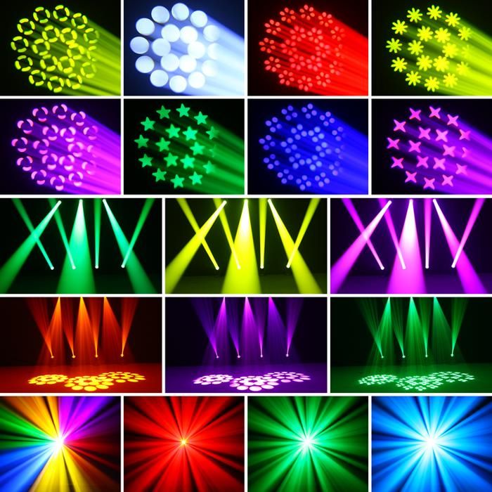 UKing 210W Lyre LED RGBW DMX Beam 8 GOBO 18 Prisme Avec Panneau ...