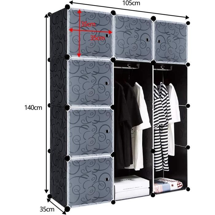 LARS360 Armoire à Monter Soi-même Système d'étagère Armoire Pliable ...