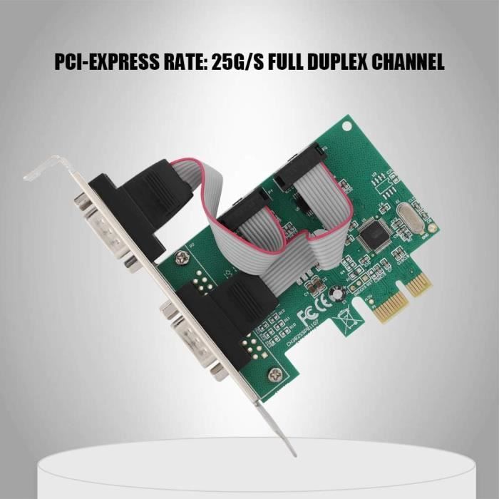 Carte Pci Express, 2 Ports Rs-232 Port Série Com Vers Pci-E Pci Express Card Network Server ...