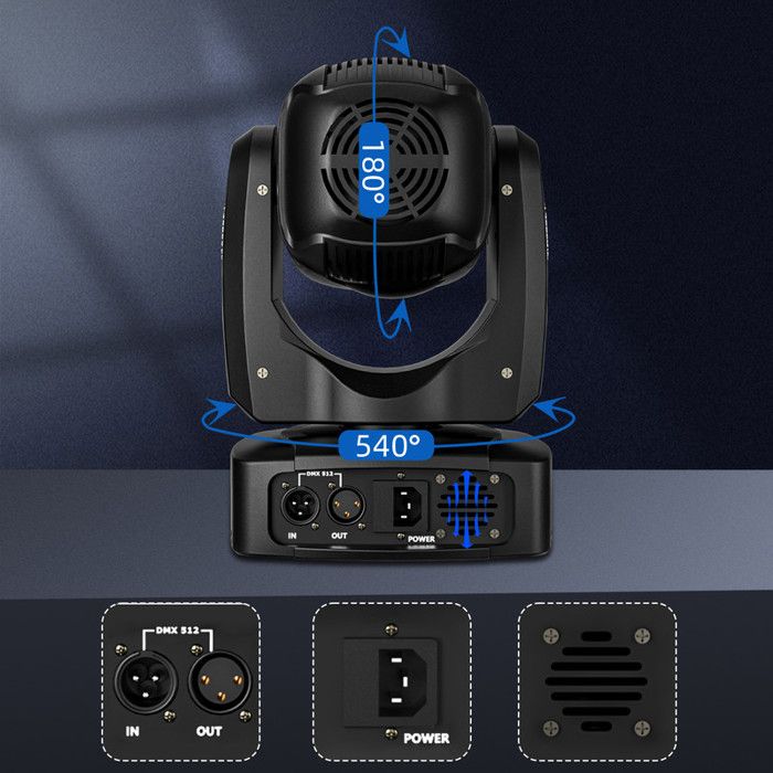 UKing 210W Lyre LED RGBW DMX Beam 8 GOBO 18 Prisme Avec Panneau ...