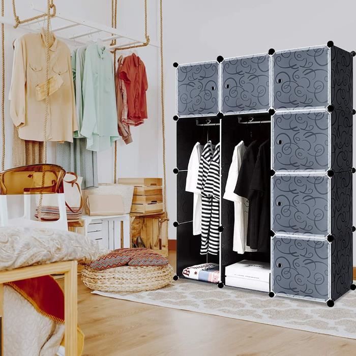 LARS360 Armoire à Monter Soi-même Système d'étagère Armoire Pliable ...