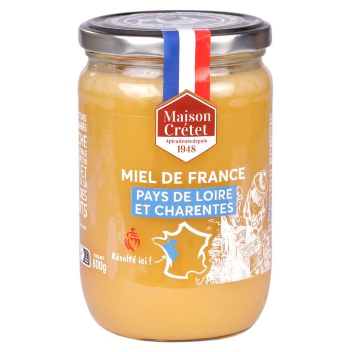 Maison Crétet-Miel de France Vendée Poitou-Charentes 800g- crémeux ...