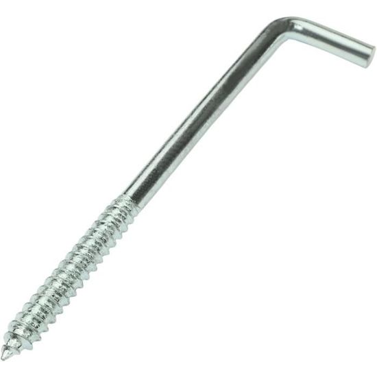 C58018 - Lot De 25 Gonds À Vis En Forme L À Visser Ø5X80 Mm - Crochet ...