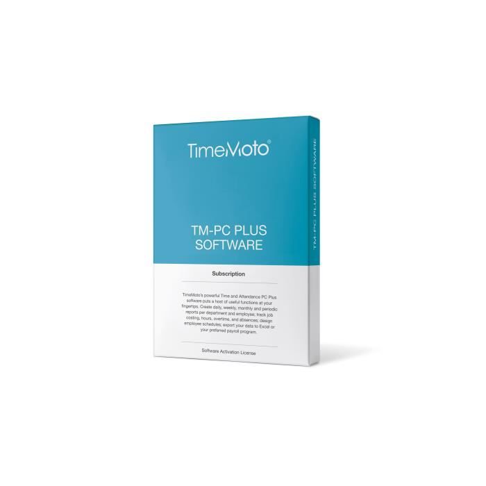 Logiciel de présence de temps TM-PC Plus Software pour PC Windows ...