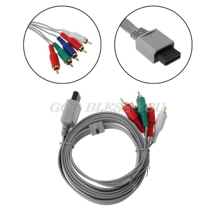 Câble adaptateur pour Console Nintendo Wii, 1.8m, 1080P, HDTV, Audio ...