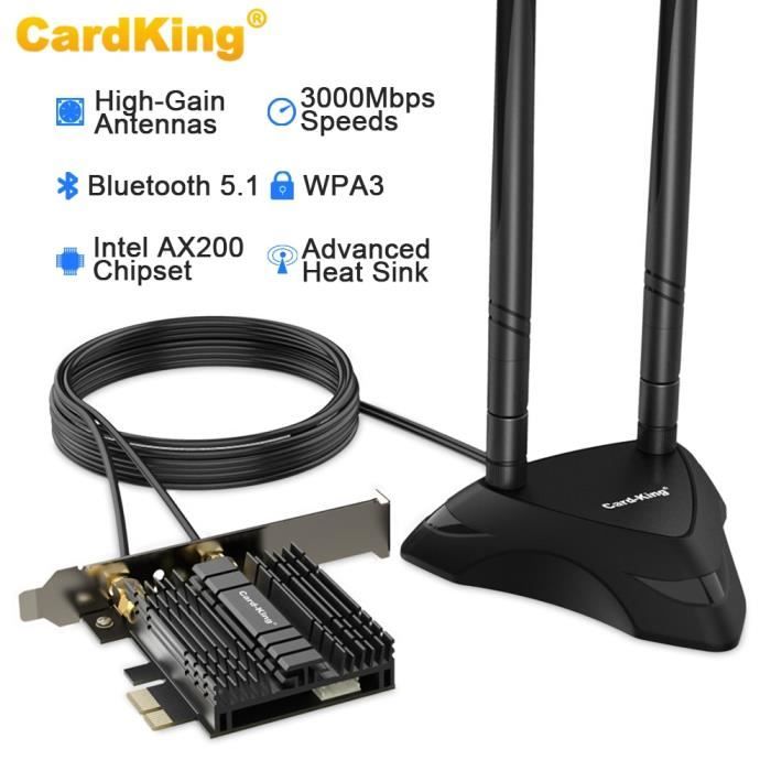 Couleur KW-AC6021 Cardking Intel Ax200 Chipset 2021 Dernière WIFI 6 802 ...