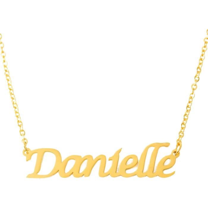 Danielle Collier Plaqué Or 18 Carats Chaîne Réglable 40,6 Cm – 48,3 Cm ...