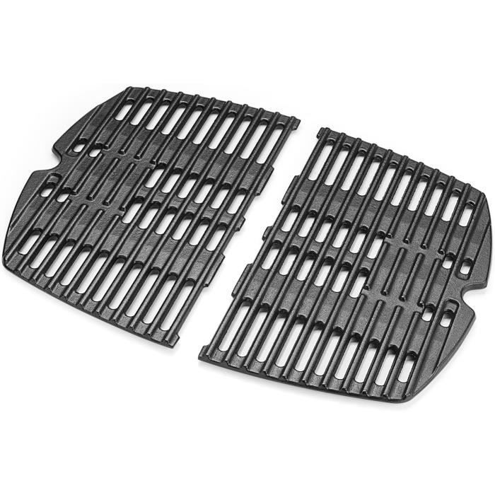 Lot de 2 grilles de cuisson en fonte pour barbecue à gaz Q100, Q120, Q1000, Q1200, Q1400, 32 x ...