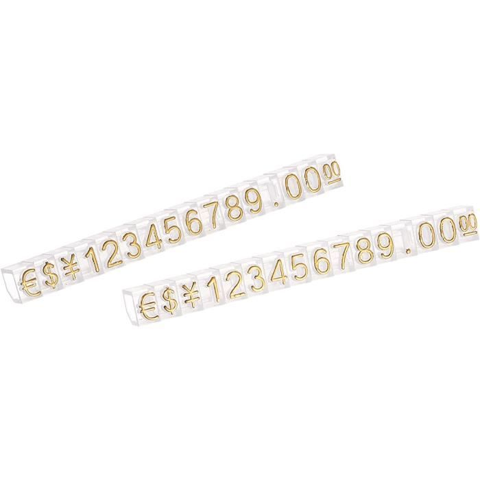 Réglable Amovible Mini Cube Prix Étiquette Affichage Numéro Lettre Prix ...