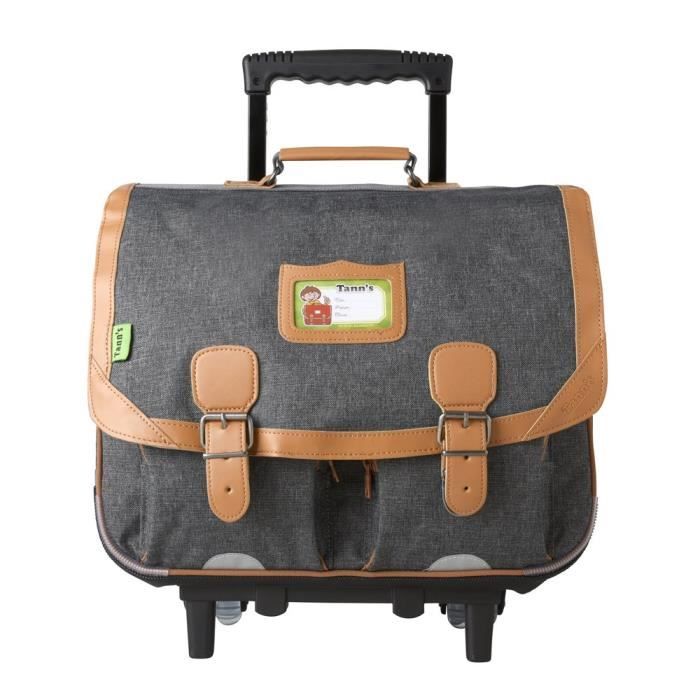 Cartable à roulettes Tanns du CE2 au CM2 Gris Gris - Cdiscount
