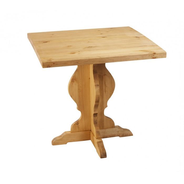 Table de bistrot rustique carrée en pin 79 cm - Cdiscount Maison