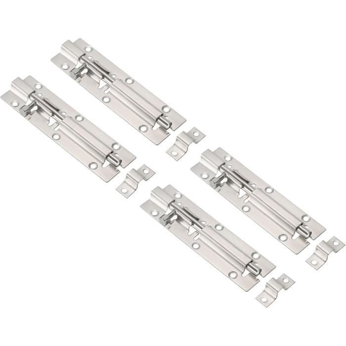 Porte Barillet Pêne Loquet 5 Pouce, 4 Paquet Inox Acier Sécurité Loquet ...