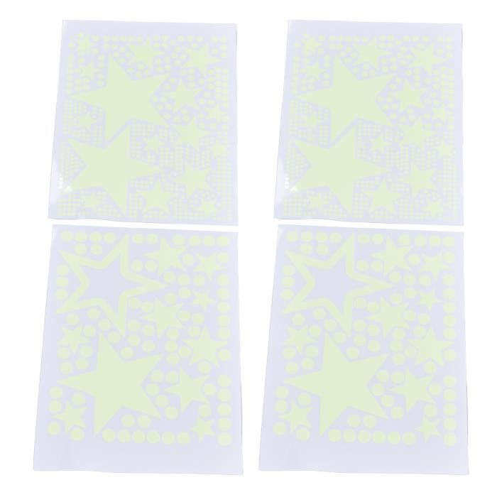 Dilwe Sticker mural étoile 2Set Lumineux Étoile Sticker Mural Glowing ...